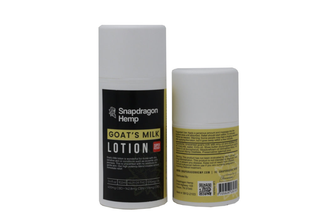 Delta-8 THC Infused Goat’s Milk Topical Lotion - Snapdragon Hemp
