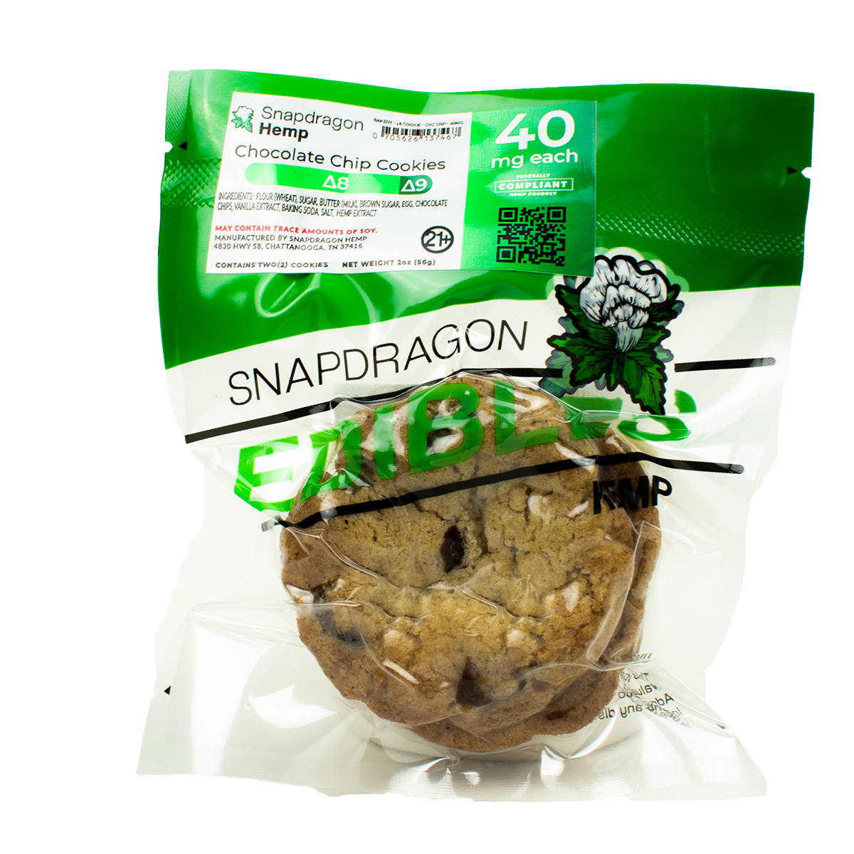 Delta-8 THC Infused Cookies (Two Pack) 40mg Each, 80mg Total ...