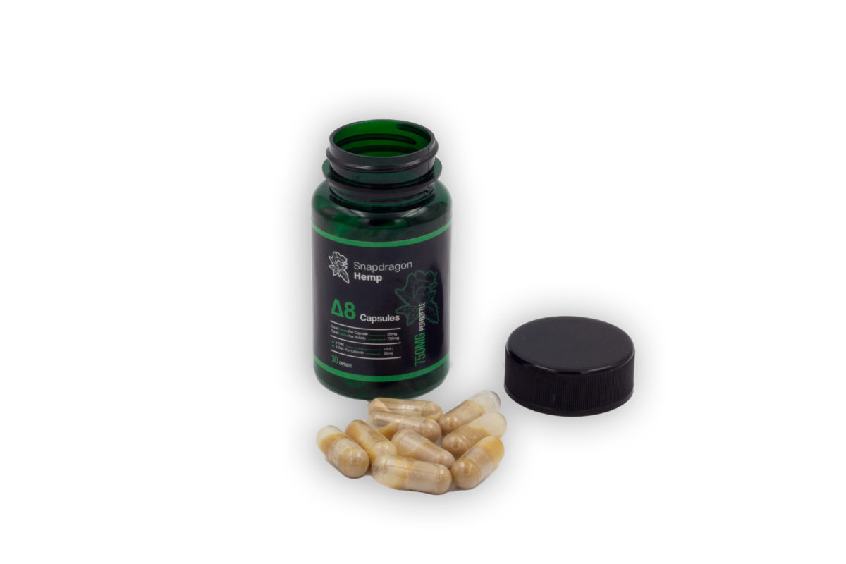 Delta-8 THC Infused Capsules 25mg/50mg - Snapdragon Hemp