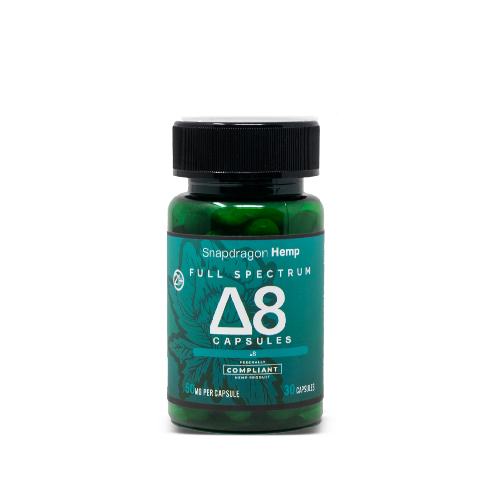 Delta-8 THC Infused Capsules 25mg - Snapdragon Hemp