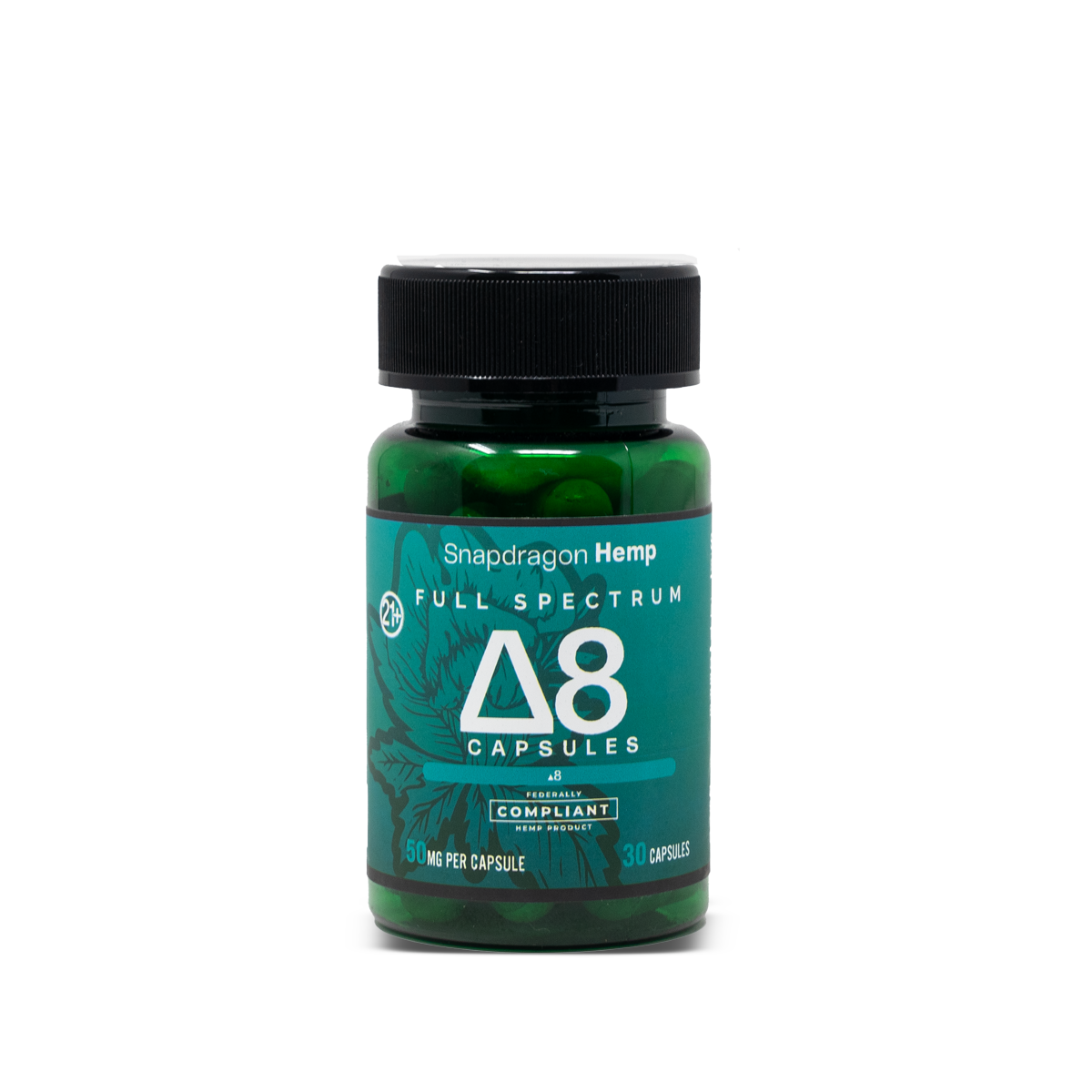 Delta-8 THC Infused Capsules 25mg - Snapdragon Hemp