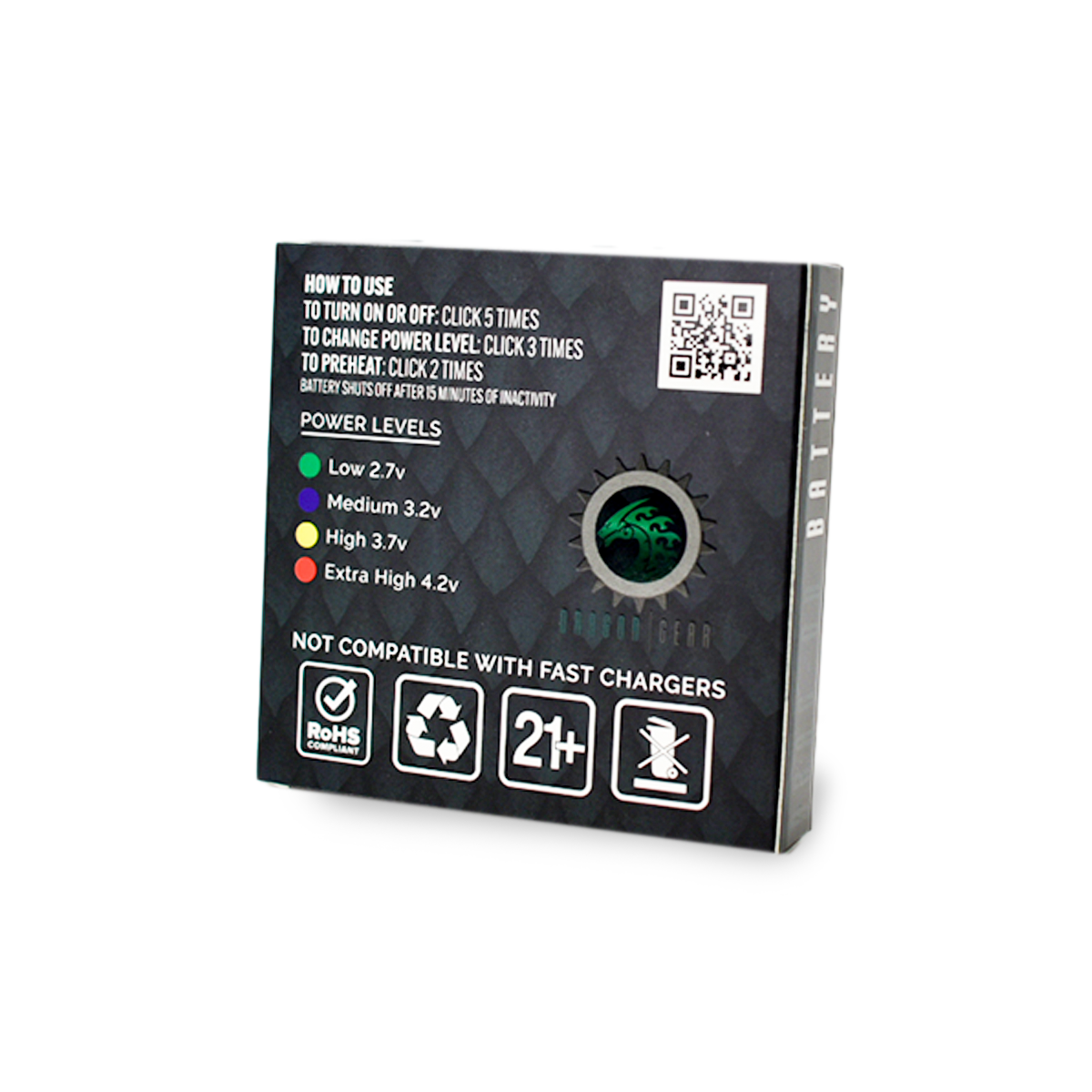 Drag-On 510-Threaded Adjustable Stick Battery - Snapdragon Hemp